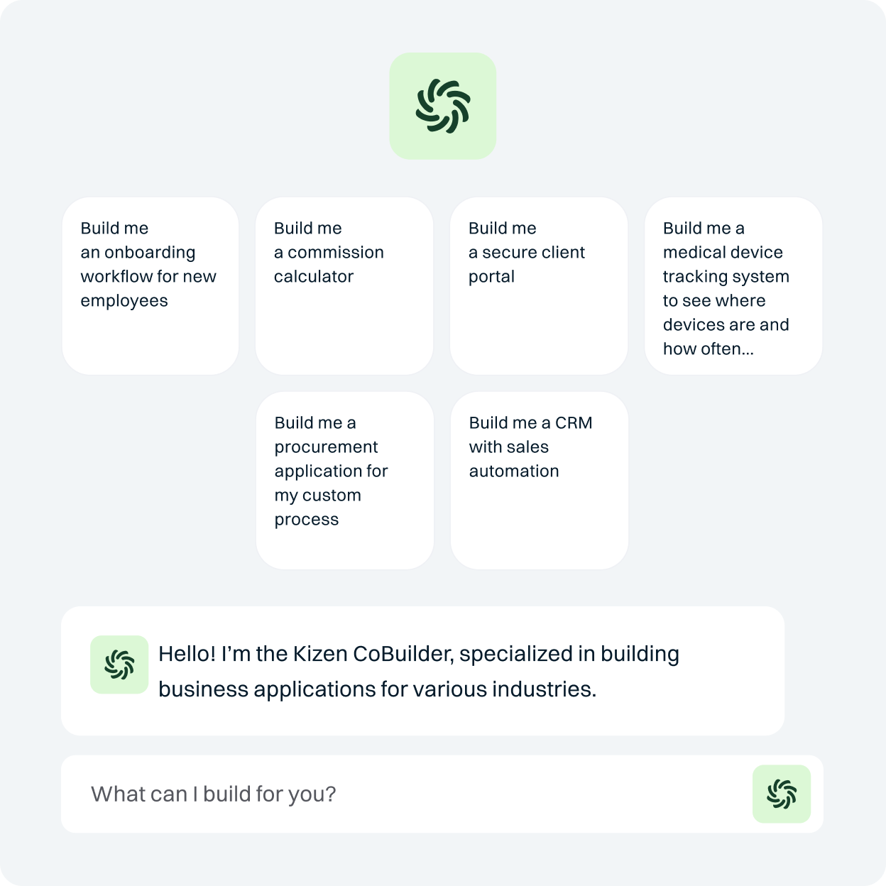 Kizen’s Custom Application Builder